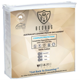 100% Cotton Dust Mite Allergy Pillow Protector | Standard/Queen Size ...